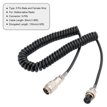 CB Hand Microphone Male Female 5Pin Extension Cable Radio Microphone ...