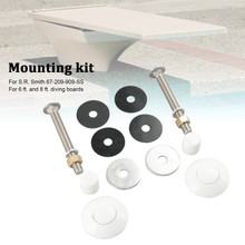 White Diving Board Mount kit 67-209-909-SS 5-1/2"Bolts 1-1/4&2"f/w ...