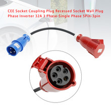 CEE Socket Coupling Plug Recessed Socket Wall Plug Phase Inverter 32A 3 ...