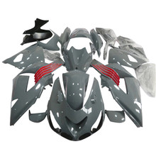 2006-2011 Kawasaki ZX14R ZZR1400 White Grey & Red Fairing Kit - Mad Hornets