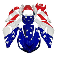 2006-2011 Kawasaki ZX14R ZZR1400 Red Blue White Fairing Kit - Mad Hornets