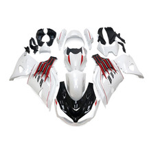 2012-2022 Kawasaki ZX14R ZZR1400 Black White & Red Fairing Kit - Mad ...
