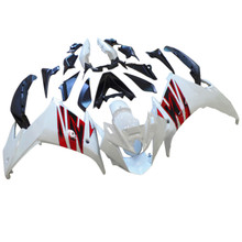 2009-2015 Yamaha FZ6R White Black Red Fairing Kit - Mad Hornets