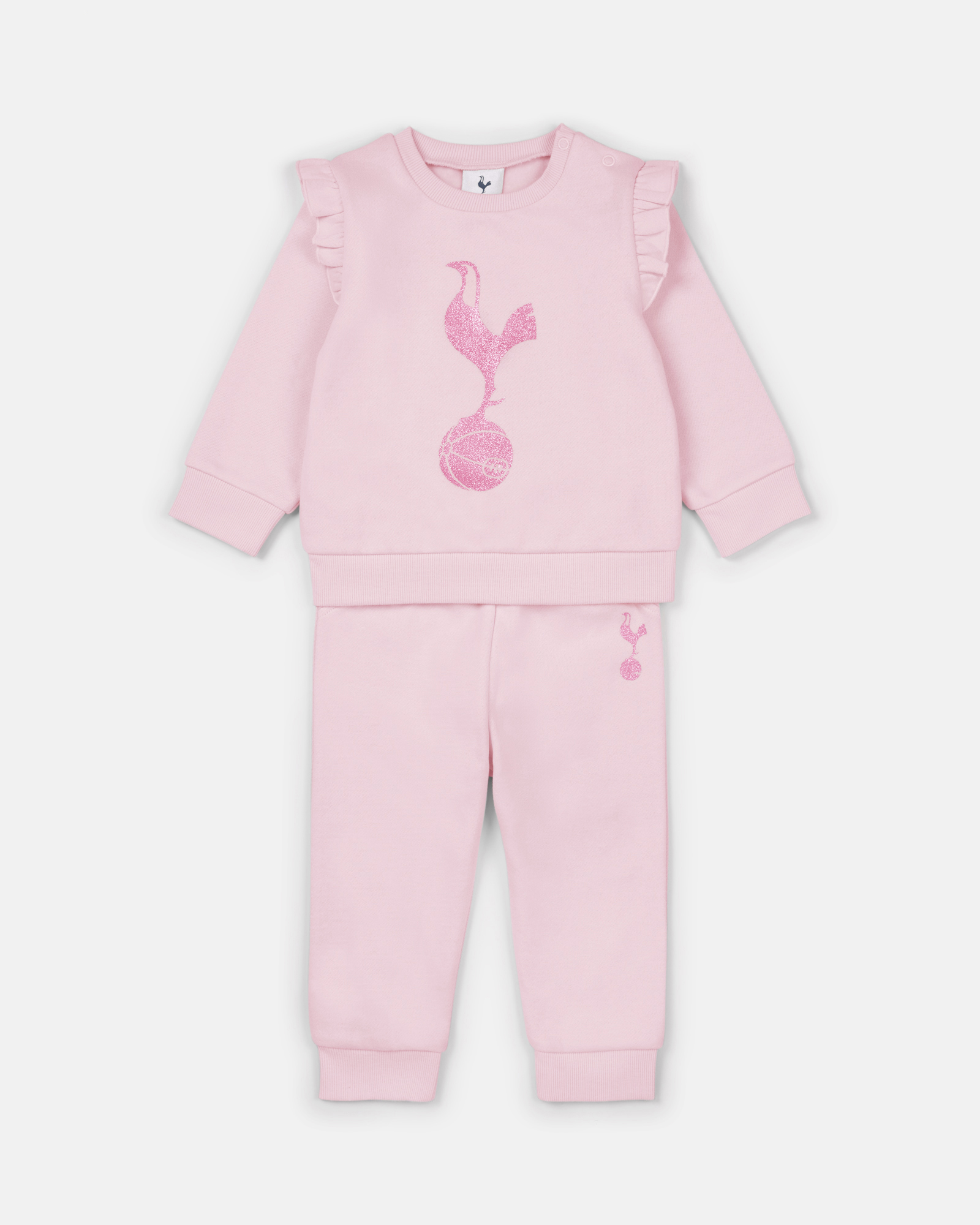 Spurs Baby Cockerel Print Glitter Pink Set | Official Spurs Store