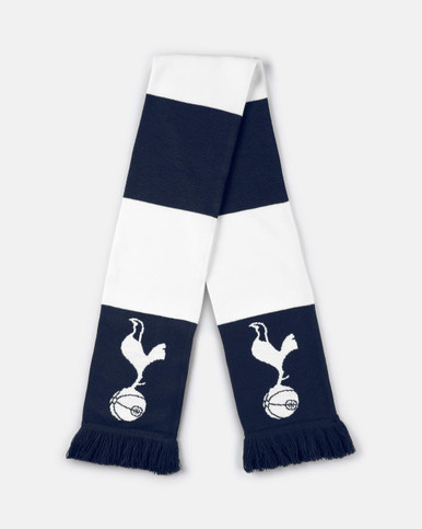 Spurs White And Navy Bar Scarf | Official Spurs Store