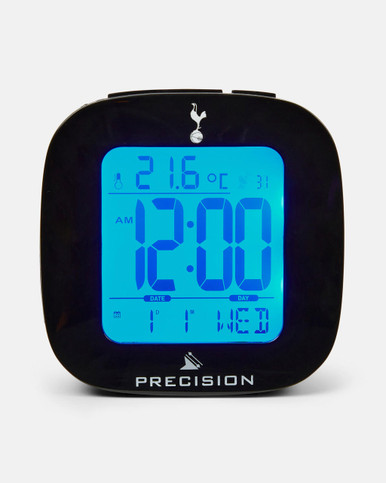 Spurs TH Black Battery Led Alarm 25cm Clock | Spurs Store