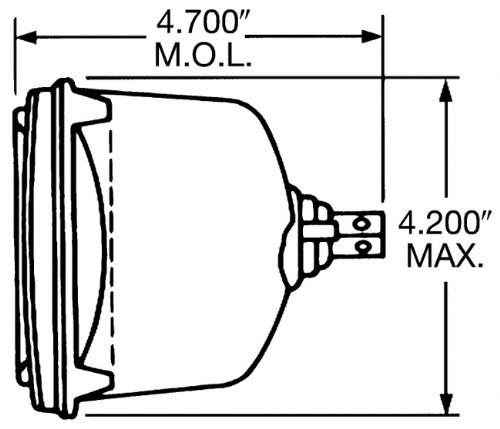 H6545 TruView H6545TV Sealed Beam Halogen Lamp 65/45W, Made in USA