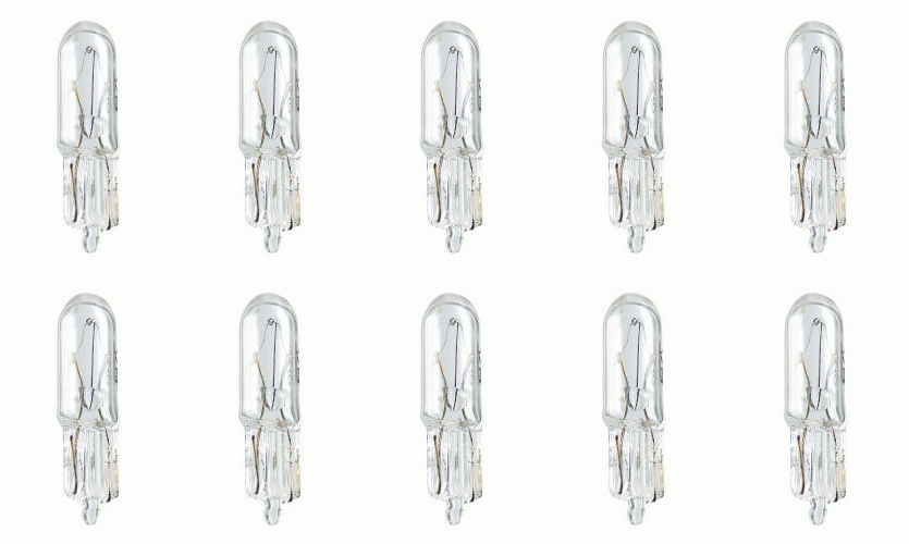Box of 10 #73 Lamp Auto Bulb Automotive Lightbulb 14V, 1.12W