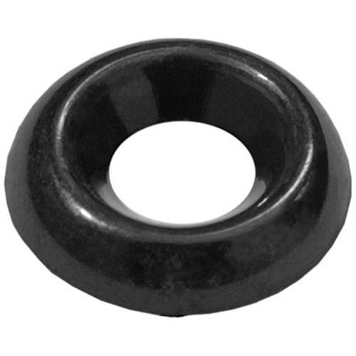 #8 Flanged Countersunk Brass Washer, 0.5" OD, Black Zinc Finish (Qty: 100)
