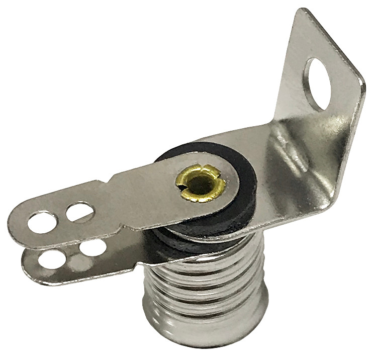 E10 Screw Lamp Holder Bulb Socket, Insulated Mounting Bracket (Pack of 5)