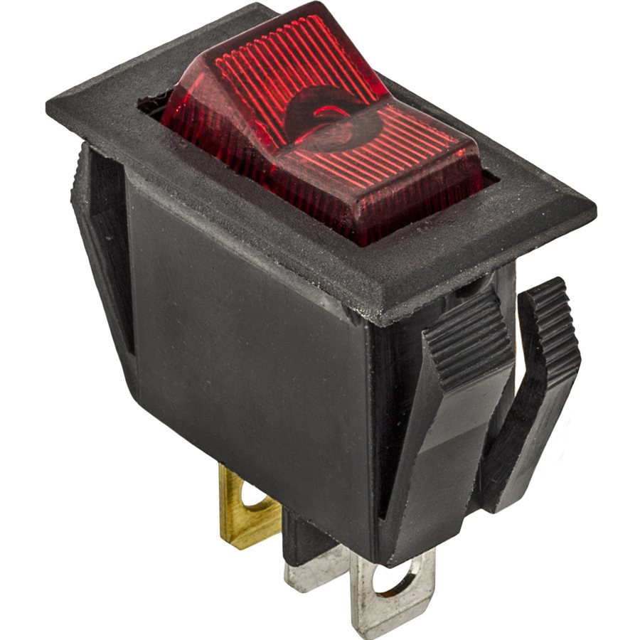 Illuminated Rocker Switch, Red