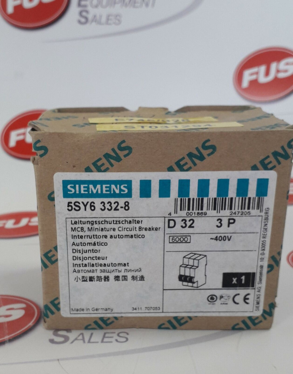 Siemens 5SY6 332-8 Miniature Circuit Breaker 400v - FUS Industrial