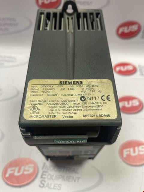 Siemens 6SE3214-0DA40 Micromaster Vector Frequency Inverter - FUS ...