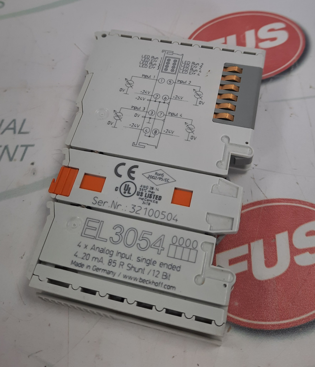 Beckhoff EL3054 4 X Analog Input Single Ended - FUS Industrial