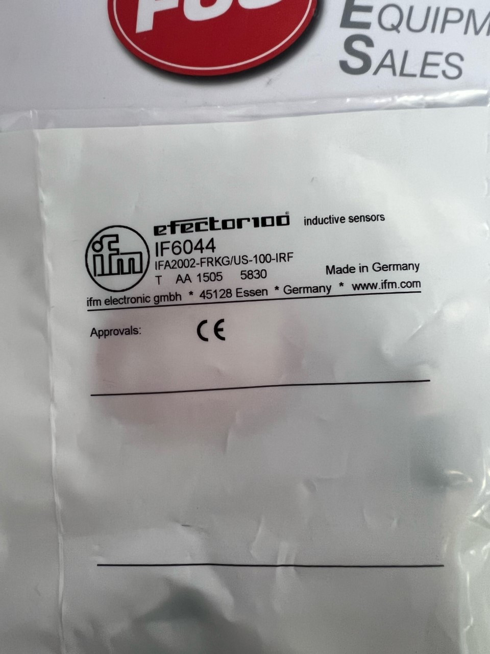 IFM Efector100 IFA2002-FRKG/US-100-IRF Inductive sensor - FUS Industrial