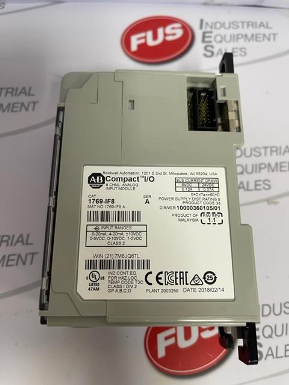 Allen Bradley 1769-IF8 8 Channel Analog Input Module - FUS Industrial Allen Bradley 1769-IF8 8 Channel Analog Input Module - FUS Industrial