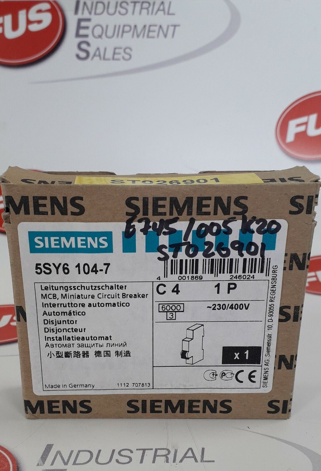 Siemens 5SY6 104-7 Miniature Circuit Breaker 230/400v - FUS Industrial