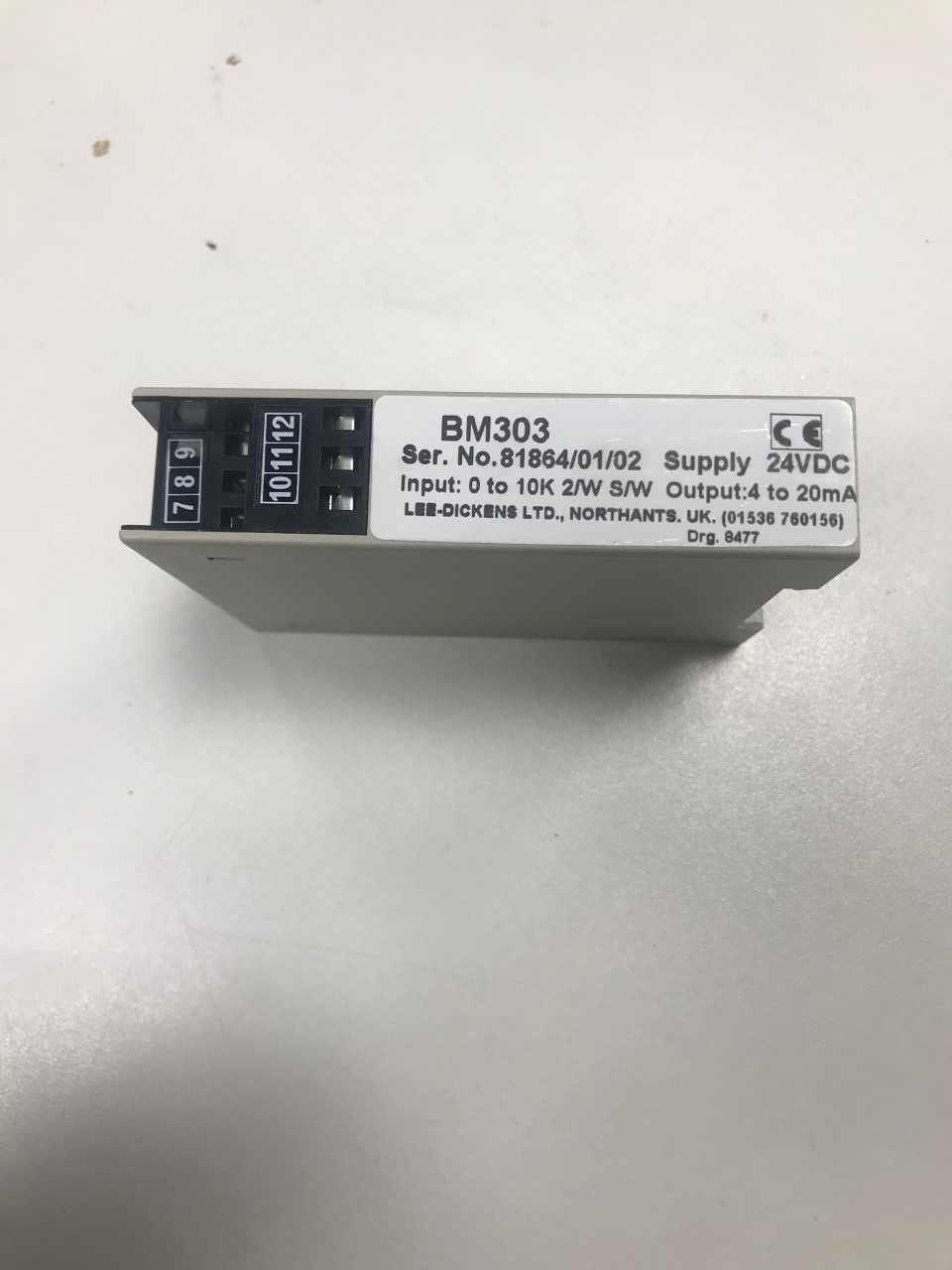 Lee Dickens BM 303 Signal Isolator, 24VDC, Input 0 to 10K, Output 4 to ...