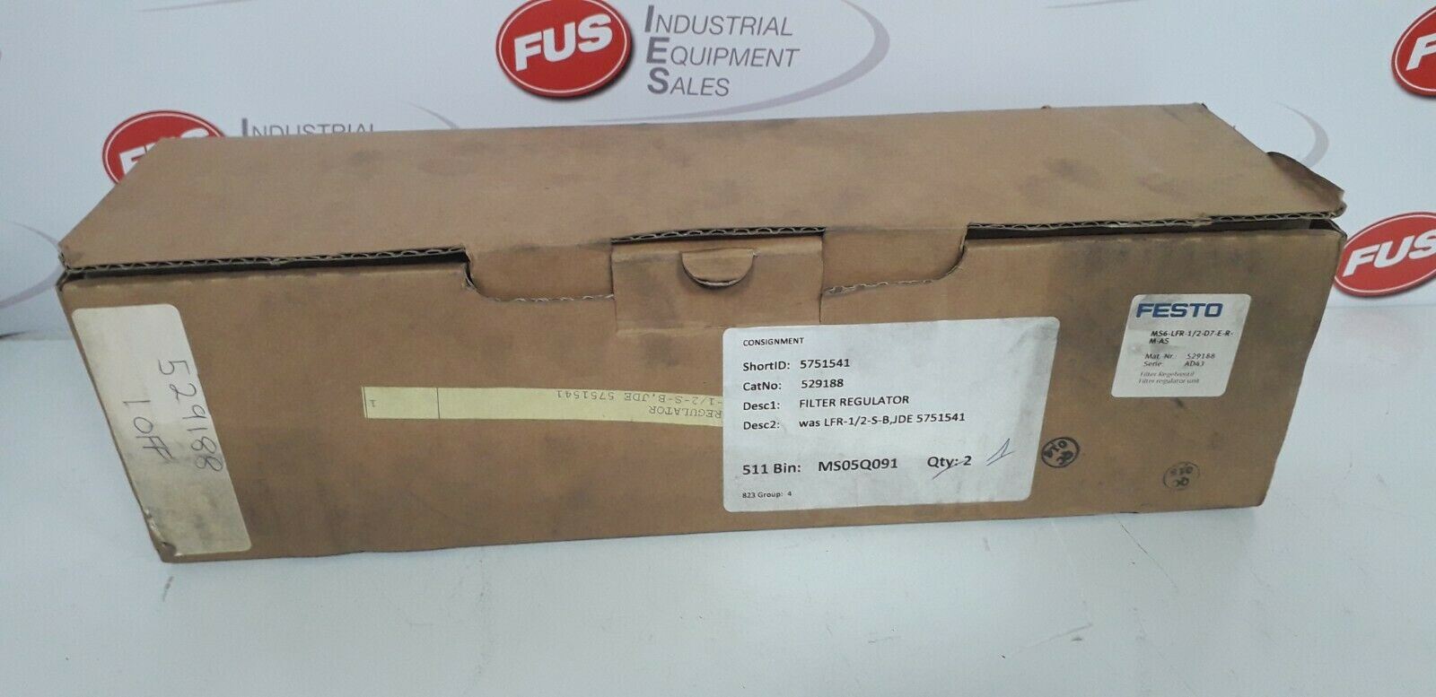 FESTO MS6-LF-1/2-E-R-M-AS Pneumatic Filter Regulator - New & Unused ...