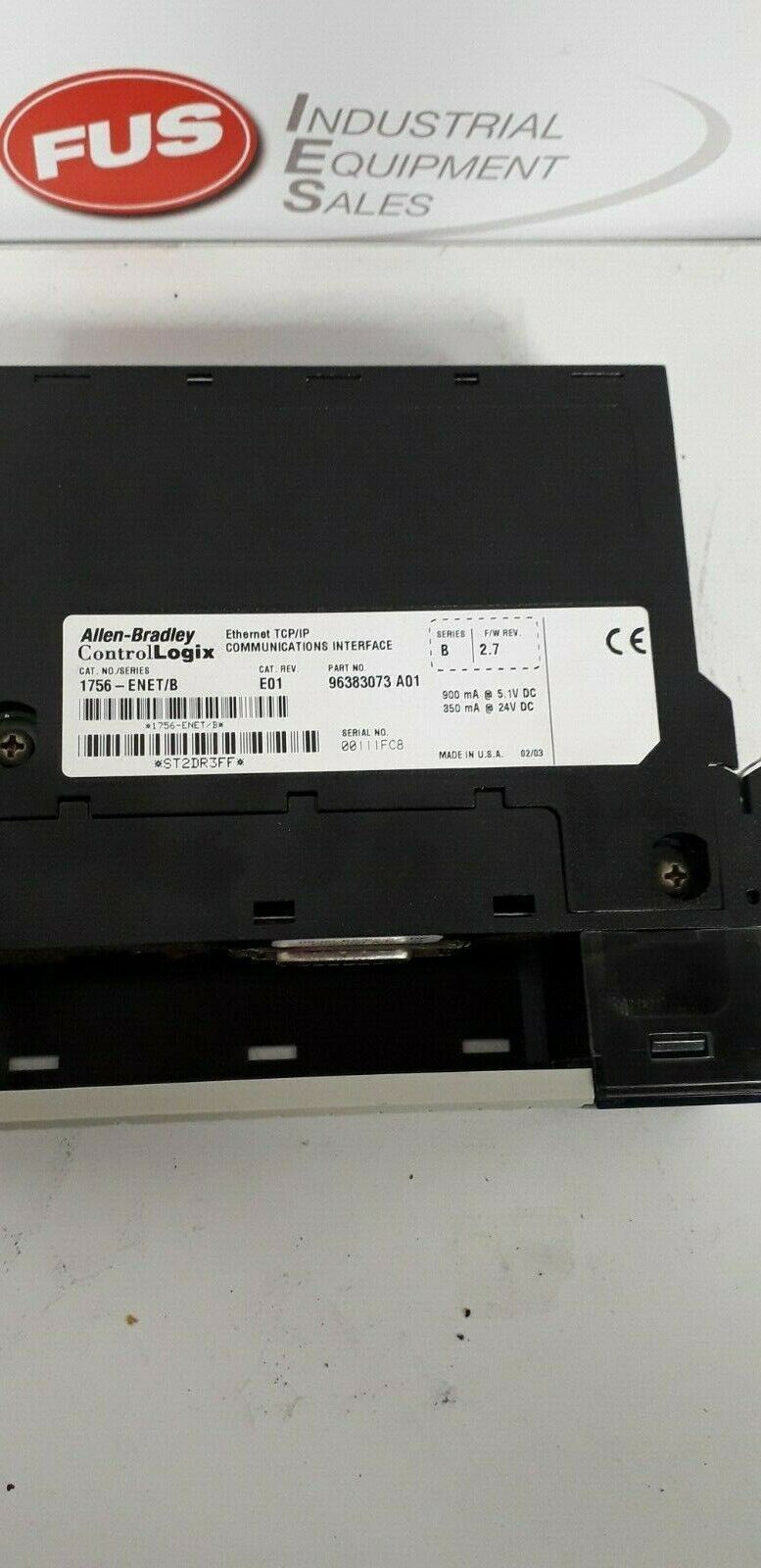 Allen Bradley 1756-ENET/B Ethernet TCP/IP Communications Interface ...