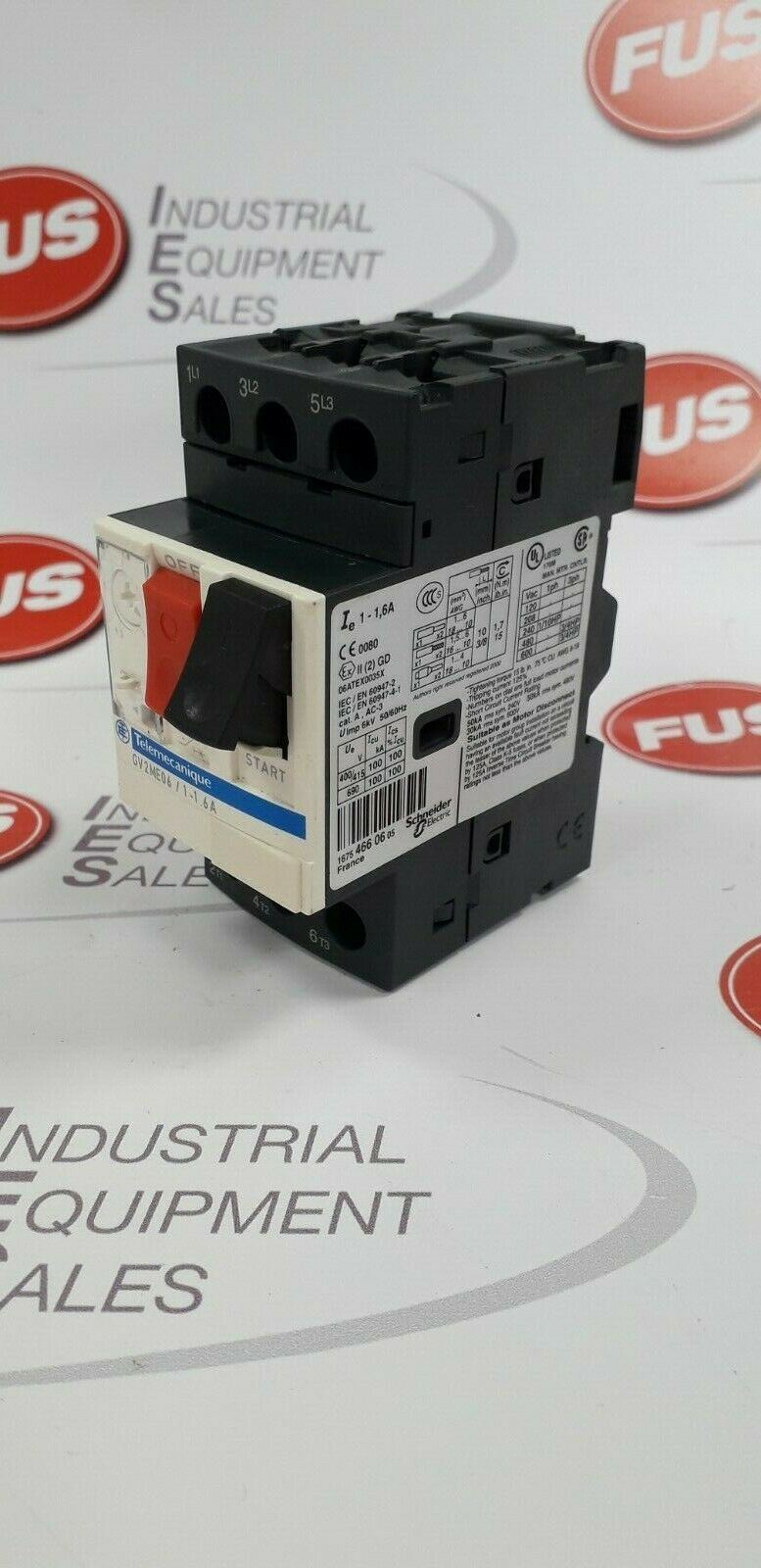 Schneider GV2ME06 / 1-1.6A Motor Circuit Breaker - Used - FUS Industrial