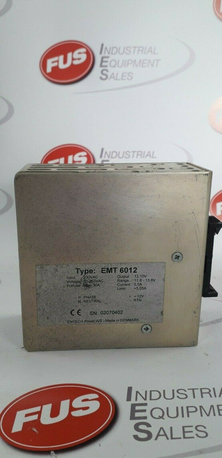EMTECH EMT6000 Type: EMT 6012 POWER SUPPLY 230 VAC - FUS Industrial
