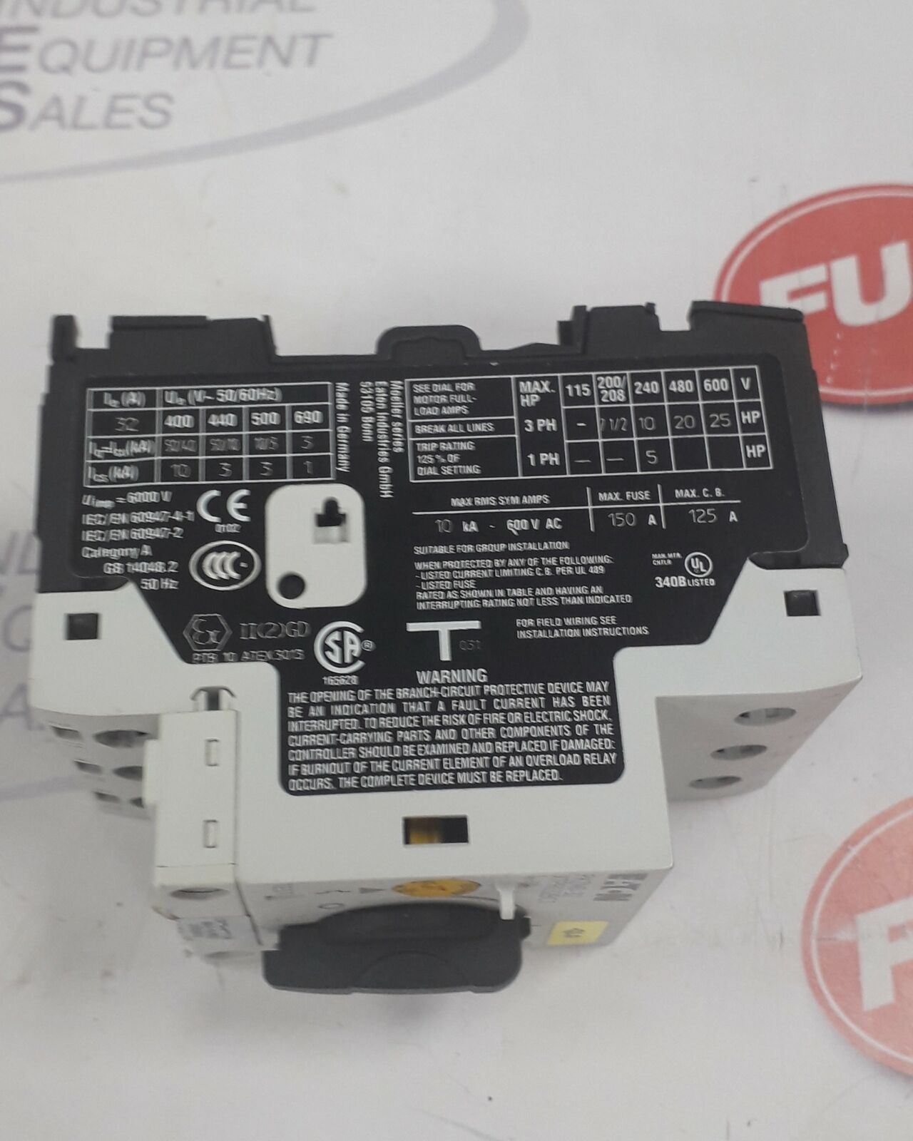 EATON PKZM0-32 (XTPR032BC1) 3 Pole Motor Protective Circuit Breaker ...