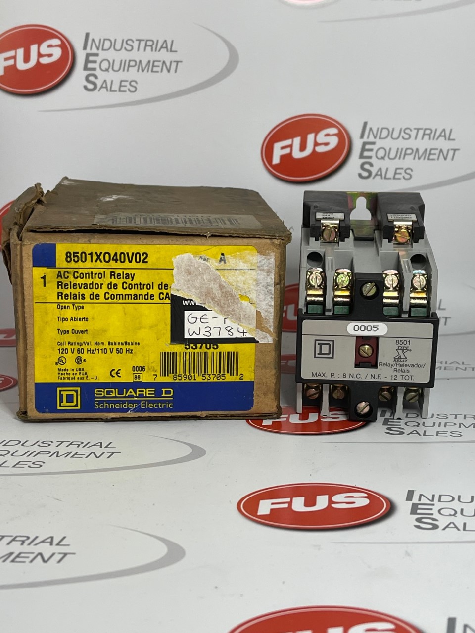 Square D 8501XO40V02 AC Control Relay, 110/120V - FUS Industrial