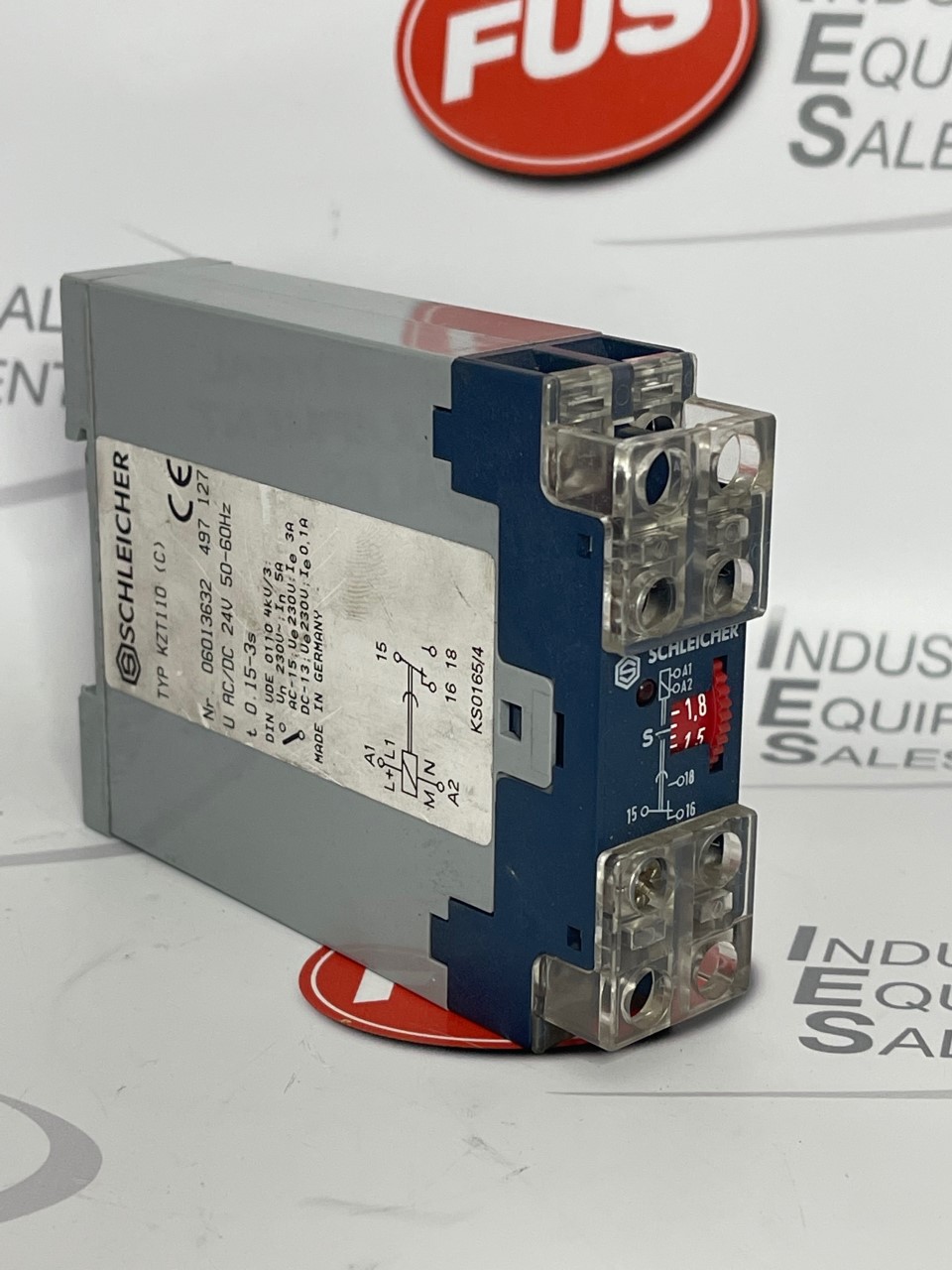 Schleicher KZT110 Time Delay Relay 24V AC/DC, 0.15-3s - FUS Industrial