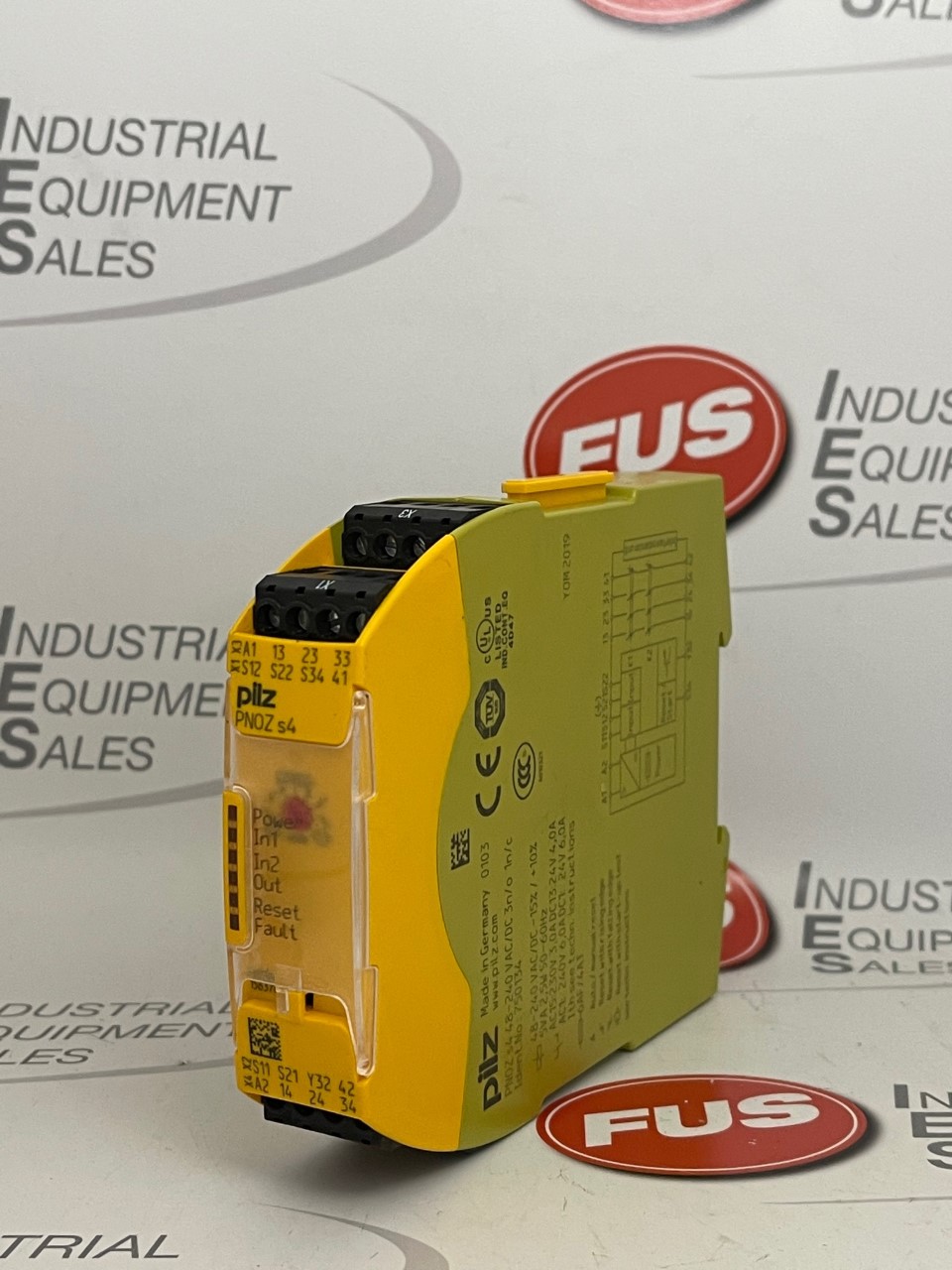 PILZ PNOZ S4 48-240VAC/DC 3n/o 1n/c Safety Relay - FUS Industrial