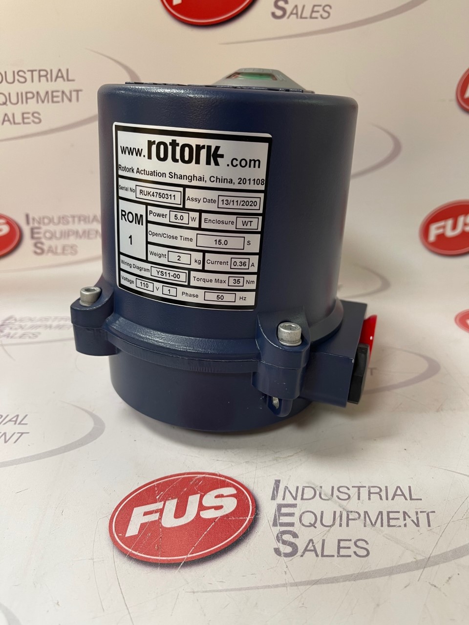 Rotork RUK 475 Pneumatic Actuator RUK4750311, 110V Rotork Rom1 F03/F05 ...