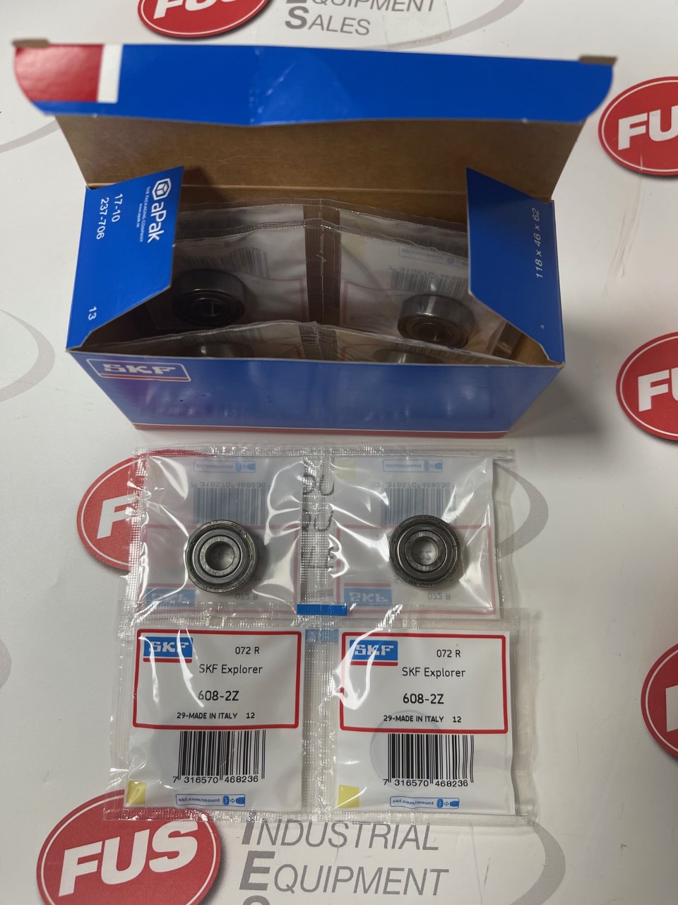 SKF 608-2Z Single Row Ball Bearings Pack of 10 - FUS Industrial