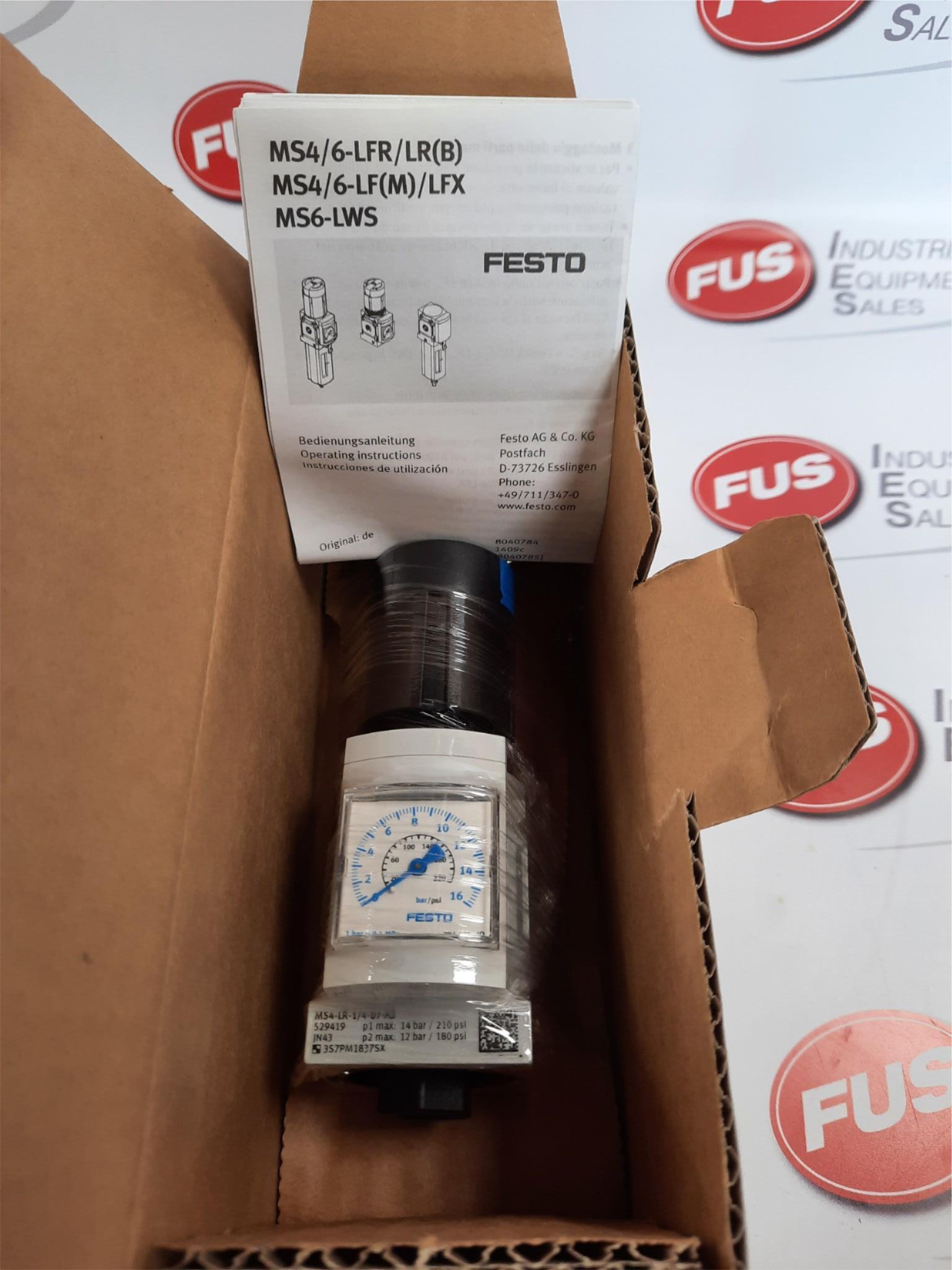 Festo MS4-LR-1/4-D7-AS Pressure Regulator - FUS Industrial