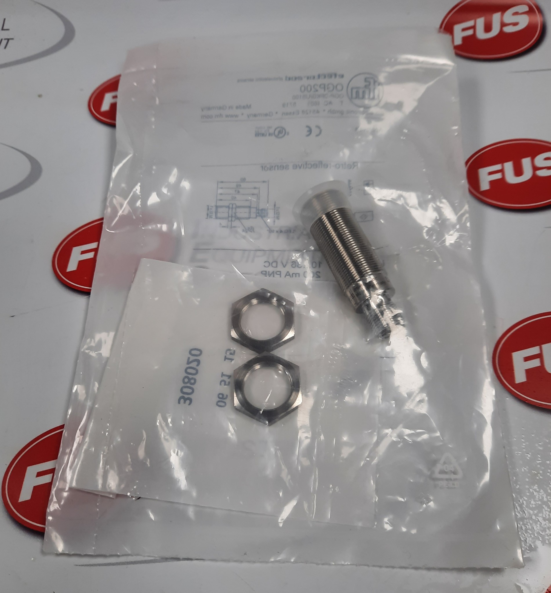 IFM Electronic OGP200 Retroreflective Sensor OGP-DPKG/US100 - FUS ...