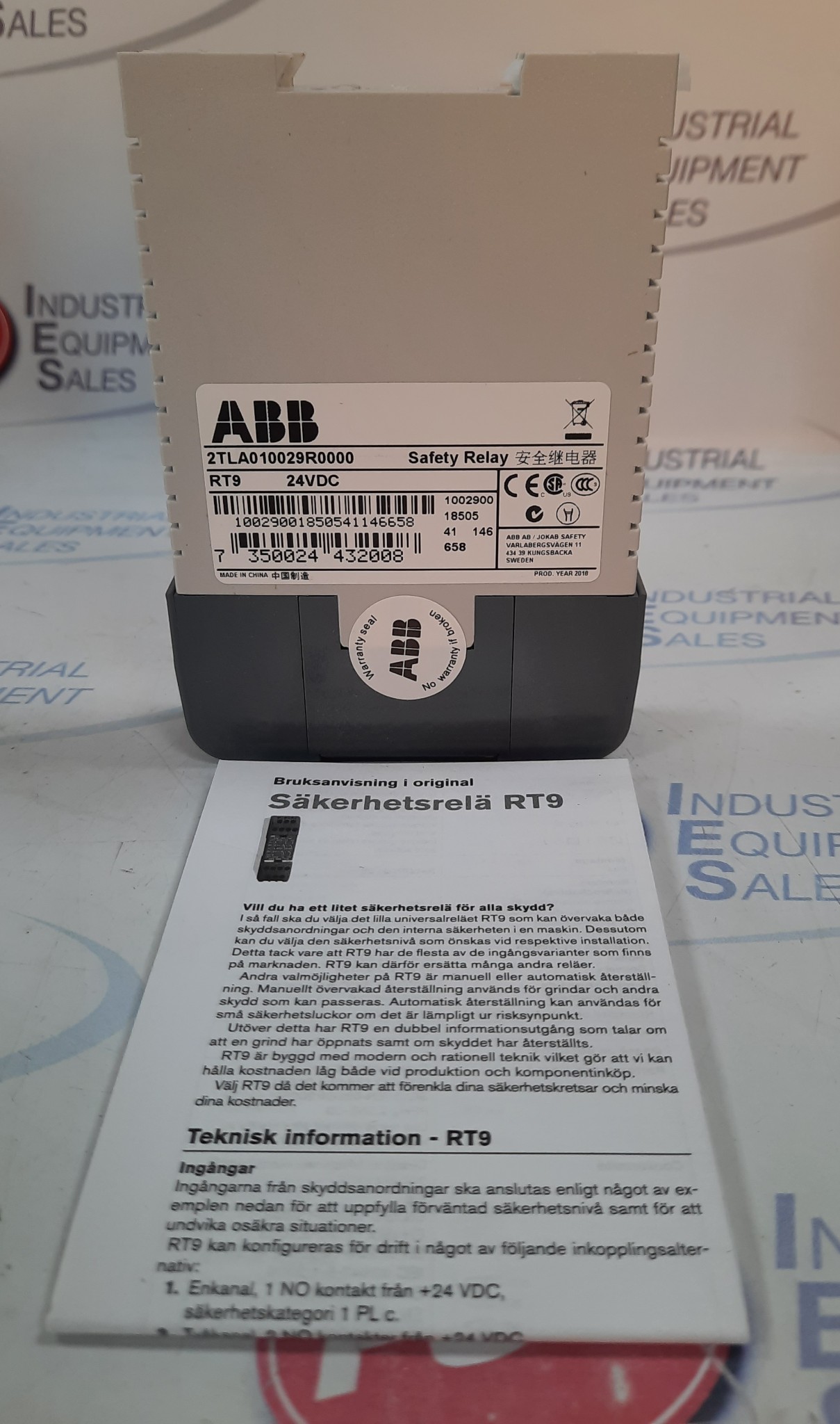 ABB 2TLA010029R0000 Safety Relay RT9 24VDC - FUS Industrial