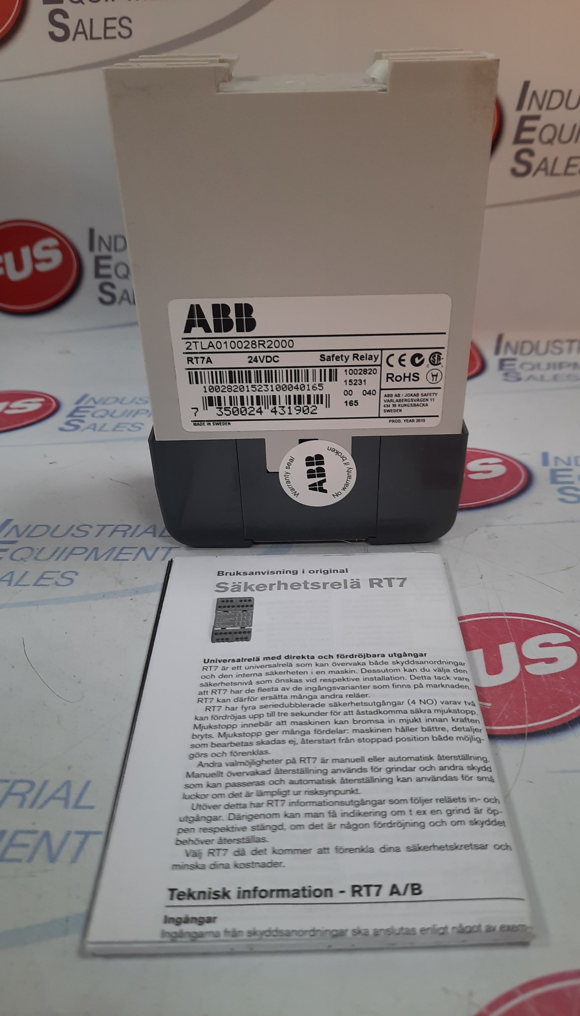 ABB 2TLA010028R2000 Safety Relay RT7 A 24VDC - FUS Industrial