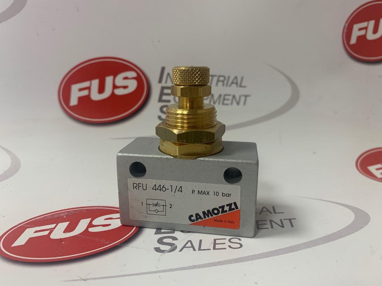 Camozzi RFU 446-1/4 Inline Flow Control Valve- Uni Directional - FUS Industrial