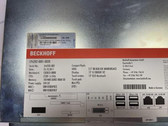 Beckhoff CP6202-0001-0020 PC Panel - FUS Industrial
