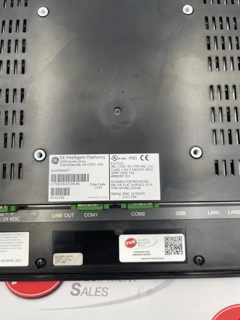 GE Intelligent Platforms Quickpanel+ IC755CSS12CDB-BC HMI Screen - FUS ...