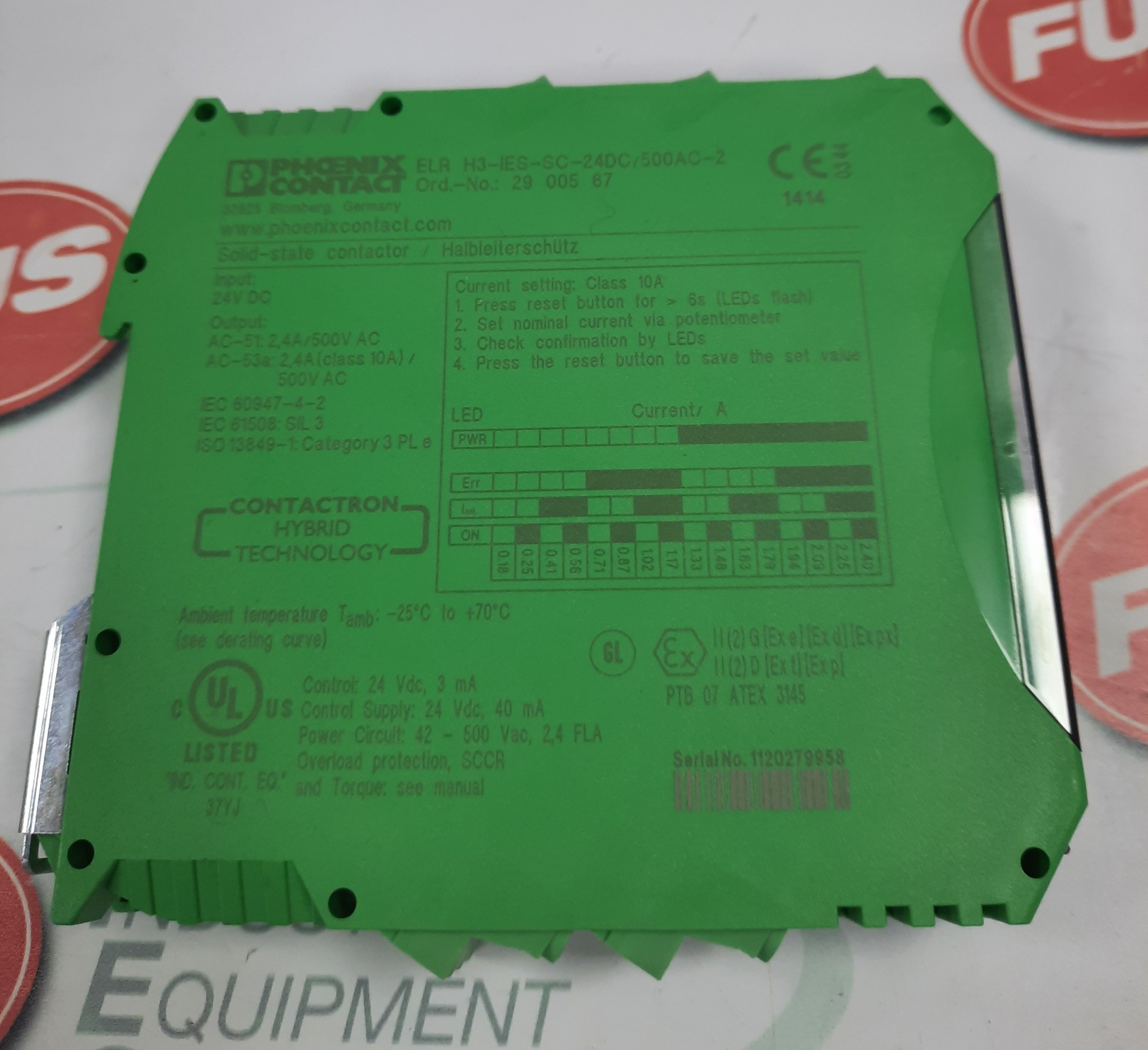 Phoenix Contact ELR H3-IES-SC-24DC/500/AC-2 Hybrid Motor Starter - FUS ...