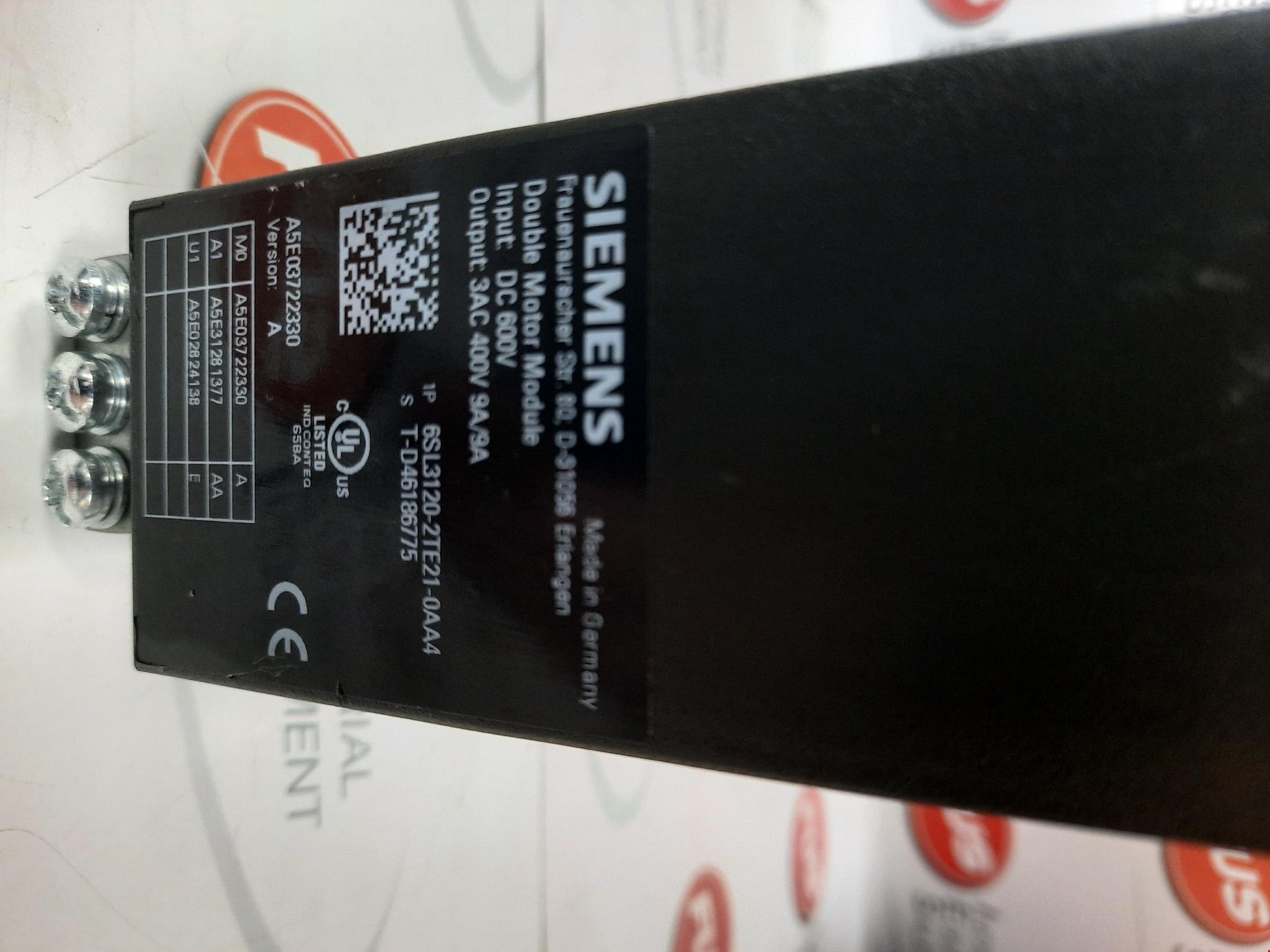 Siemens 6SL3120-2TE21-0AA4 Double Motor Module Version A DC 600v - FUS ...