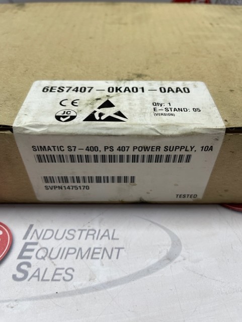 Siemens 6ES7407-0KA01-0AA0 Power Supply Simatic S7-400, PS 407 - FUS ...