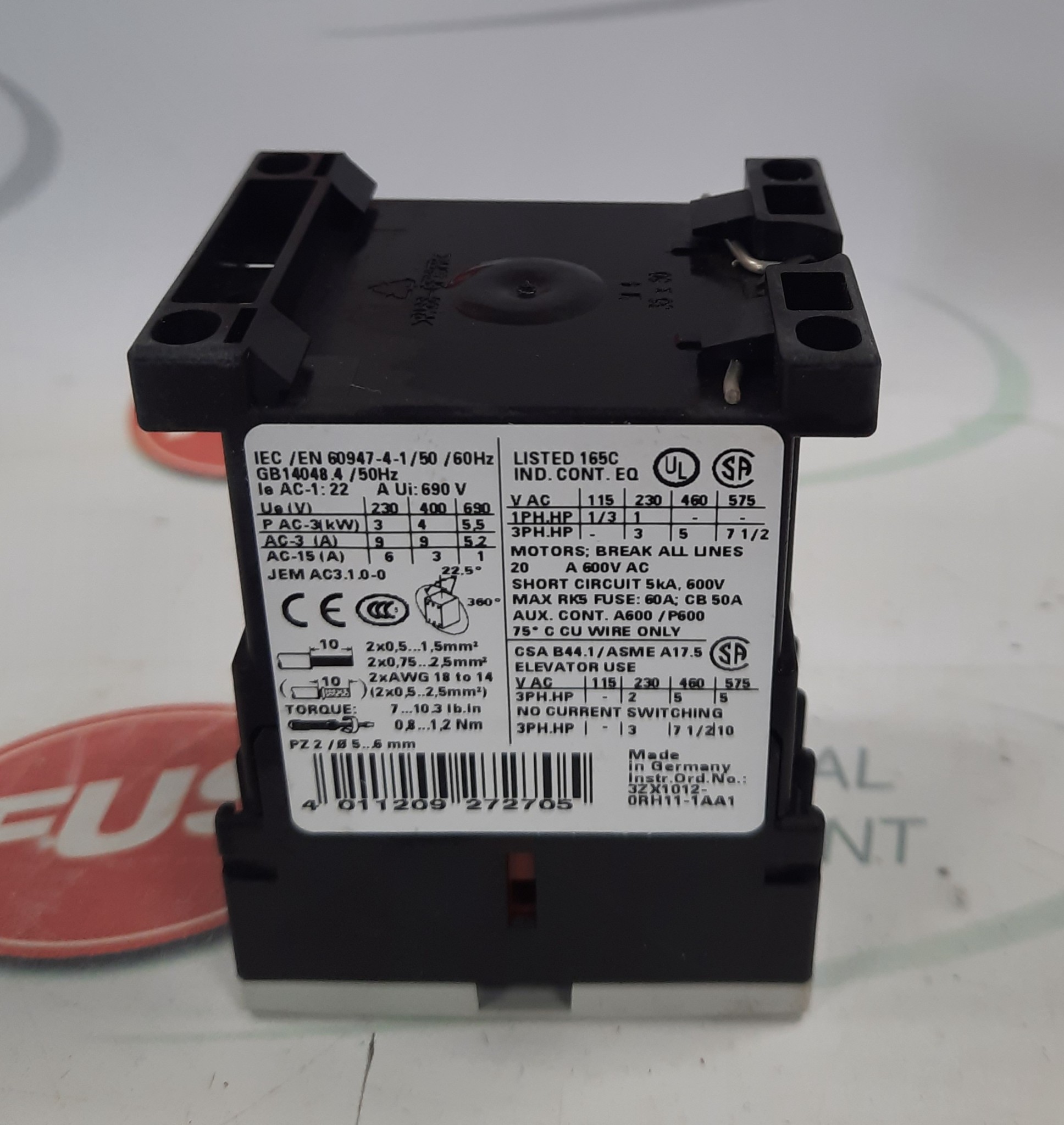 Siemens 3RT1016-1BB41 Contactor - FUS Industrial