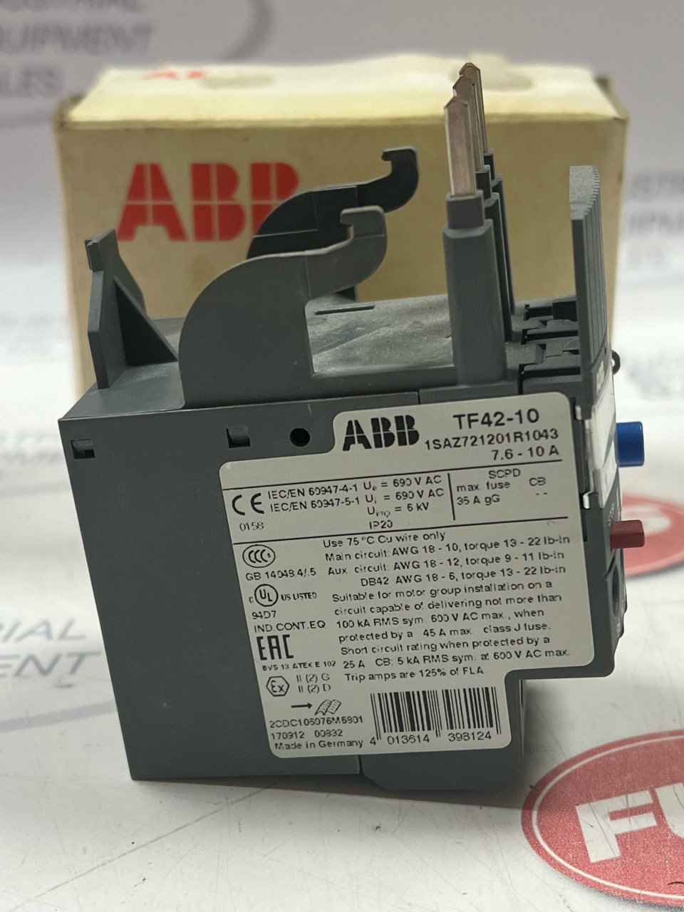 ABB Thermal Overload Relay TF42-10 - FUS Industrial