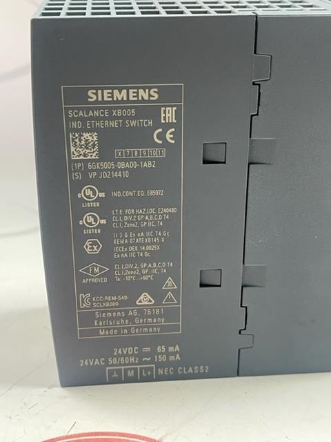 Siemens 6GK5005-0BA00-1AB2 Scalance XB005 Ind Ethernet Switch - FUS ...