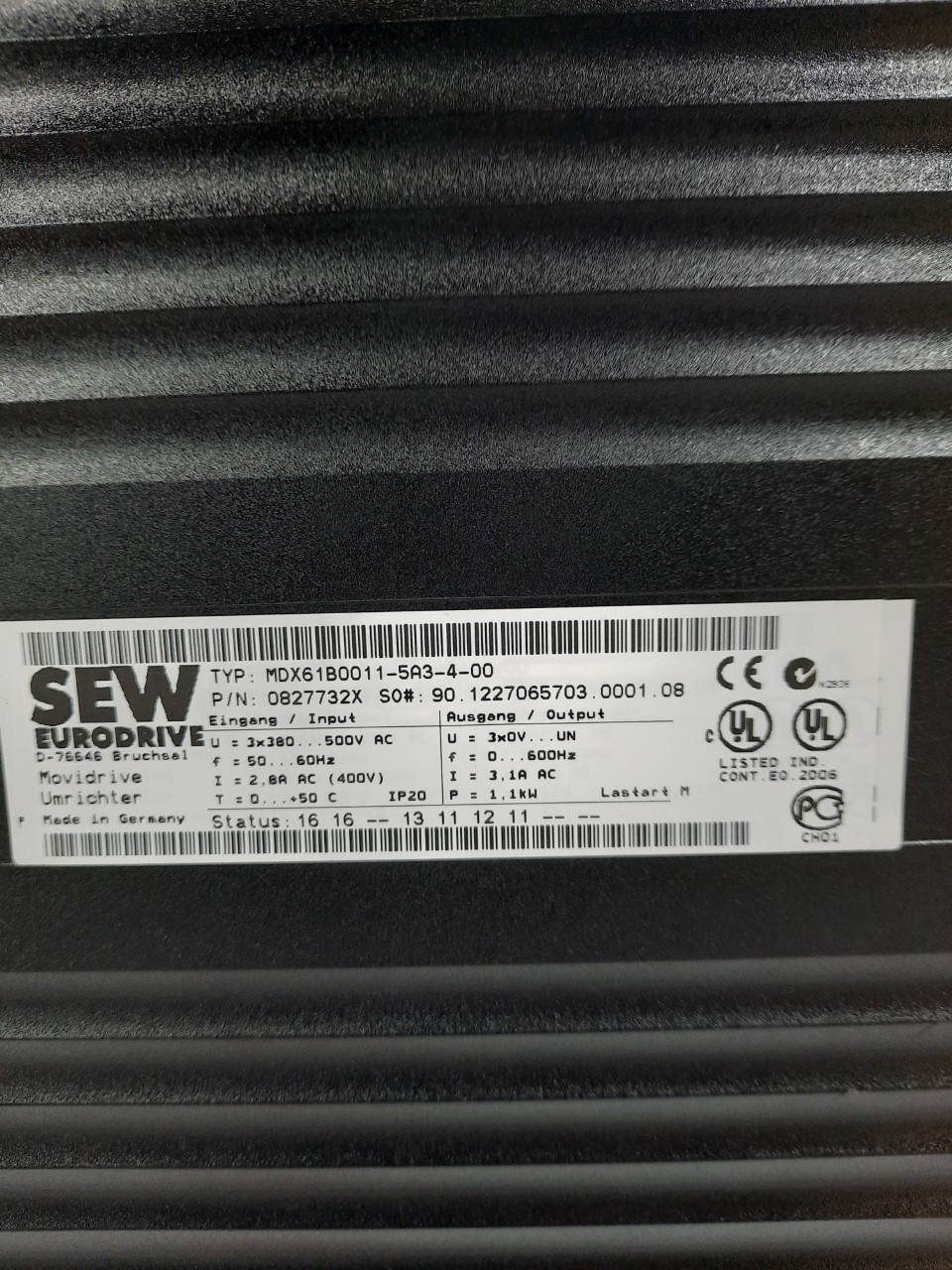 SEW MDX61B0011-5A3-4-00 Eurodrive Movdrive 1.1kw - FUS Industrial