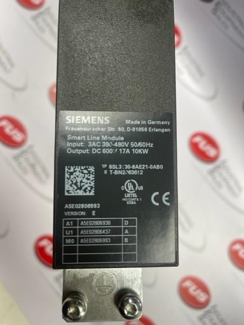 Siemens 6SL3130-6AE21-0AB0 Sinamic Smart Line Module - FUS Industrial