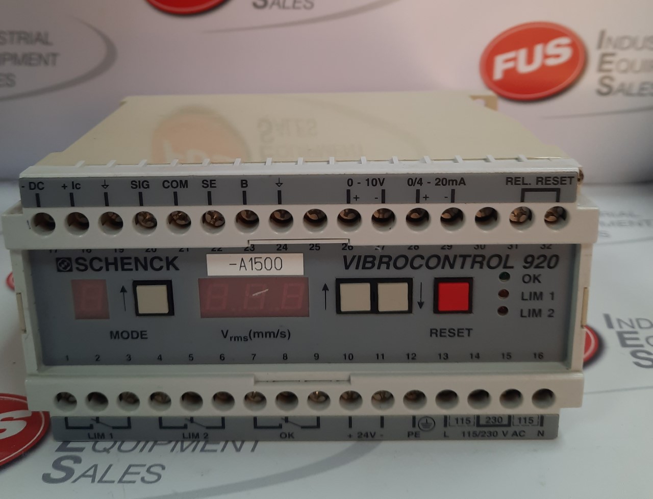 Schenck VC-920 Vibrocontrol 920 230/115v 24VDC /5W - FUS Industrial