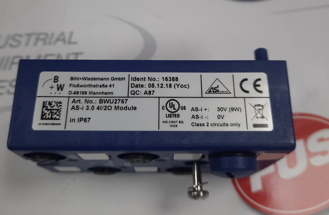 Bihl + Wiedemann BWU2767 ID: 16388 AS-i 3.0 4I/2O Module - FUS Industrial