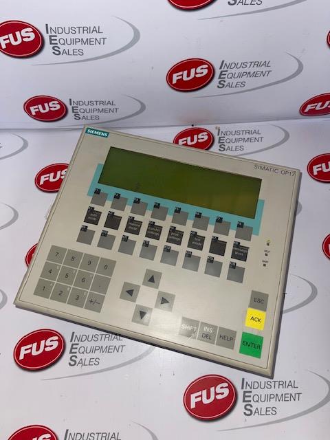 SIEMENS OP 17-DP / 6AV3 617-1JC20-0AX1 HMI - FUS Industrial